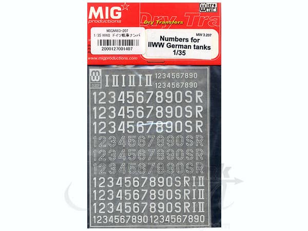 Numbers for WWII German Tanks | HLJ.com