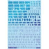 GM Number Decal No.5 Military Stencil & Line Shape Prisma Blue & Neon ...