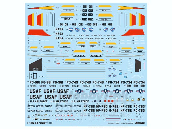 F-104A & G NASA Decal Set | HLJ.com