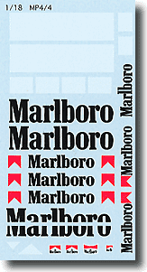 McLaren MP4/4 Marlboro Decal | HLJ.com