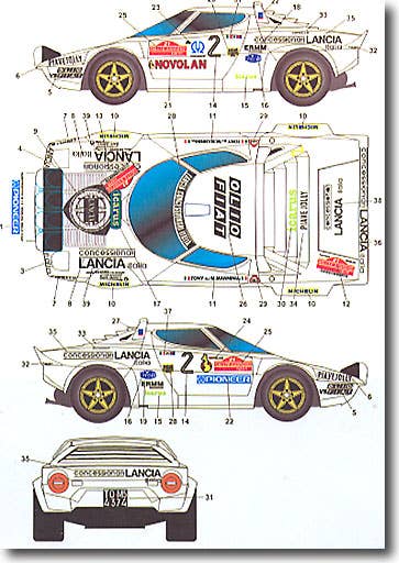 Lancia Stratos Concessionari Lancia '79 San Remo Decal | HLJ.com