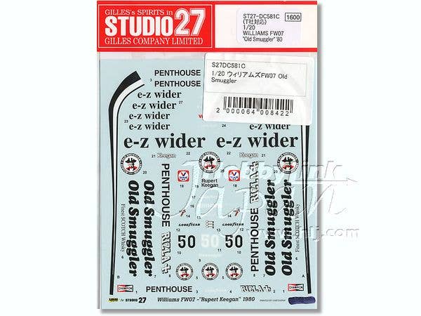 Williams FW07 Old Smuggler Decal | HLJ.com