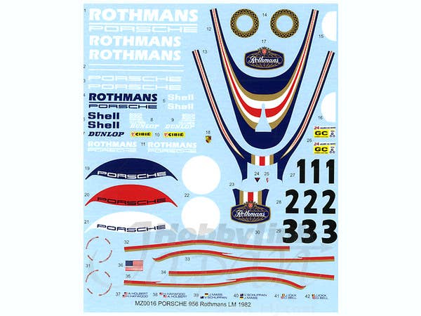 Porsche 956 Sponsorship Decals Le Mans 1982 | HLJ.com