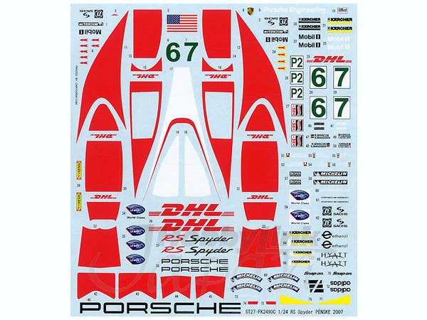 Porsche RS Spyder Penske Spare Decal | HLJ.com