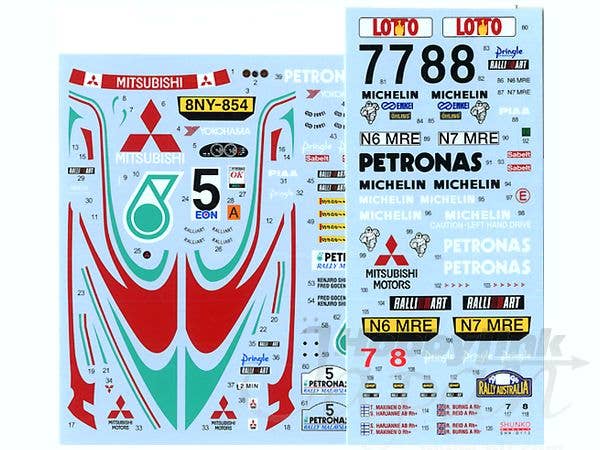 Mitsubishi Lancer Evo.III 1996 Australia Decals | HLJ.com