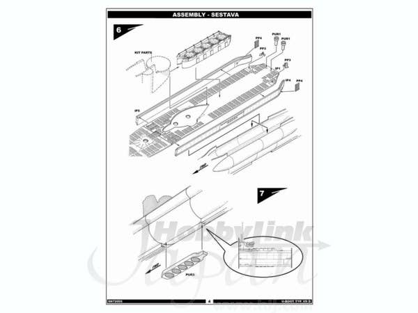 U-Boat Type VIID Minelayer Conversion Set for Revell U-Boat Type VIIC ...