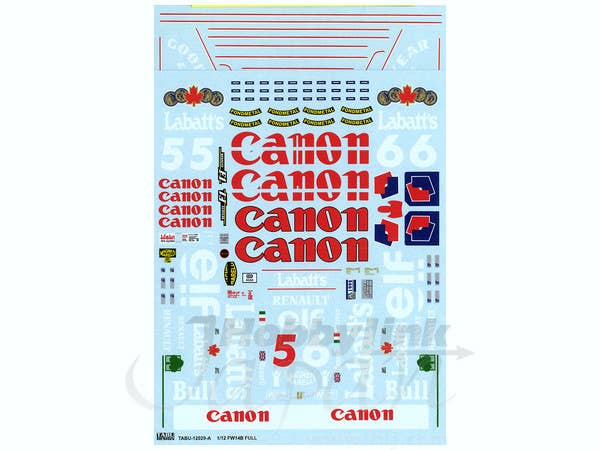 Williams FW14B Full Sponsor Decal | HLJ.com