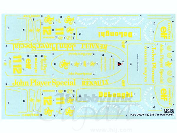 Lotus 98T Full Sponsorship Decal | HLJ.com