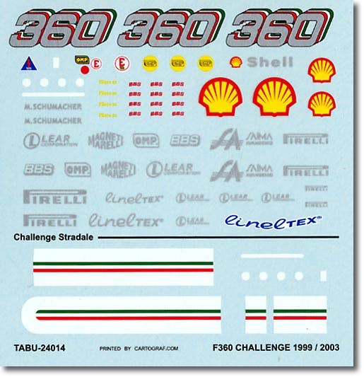 Ferrari F360 Challenge Decal | HLJ.com
