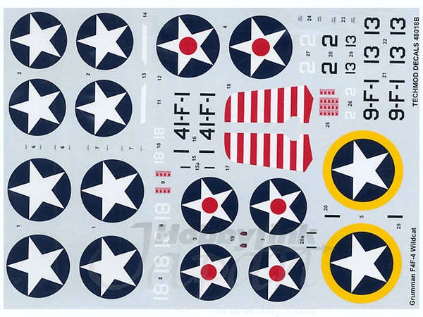 Grumman F4F-4 Wildcat Decals | HLJ.com