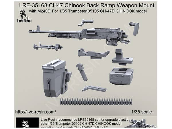 CH47 Chinook Back Ramp Weapon Mount w/M240D (for Trumpeter) | HLJ.com