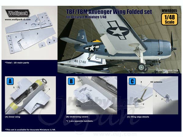 TBF/TBM Avenger Wing Folded Set (for Accurate Miniatures) | HLJ.com